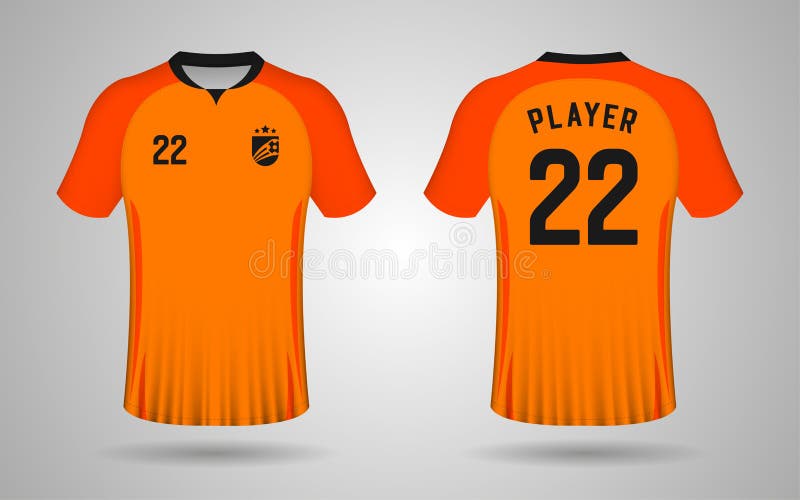 Football Jersey Front and Back Design Template Stock Vector ...