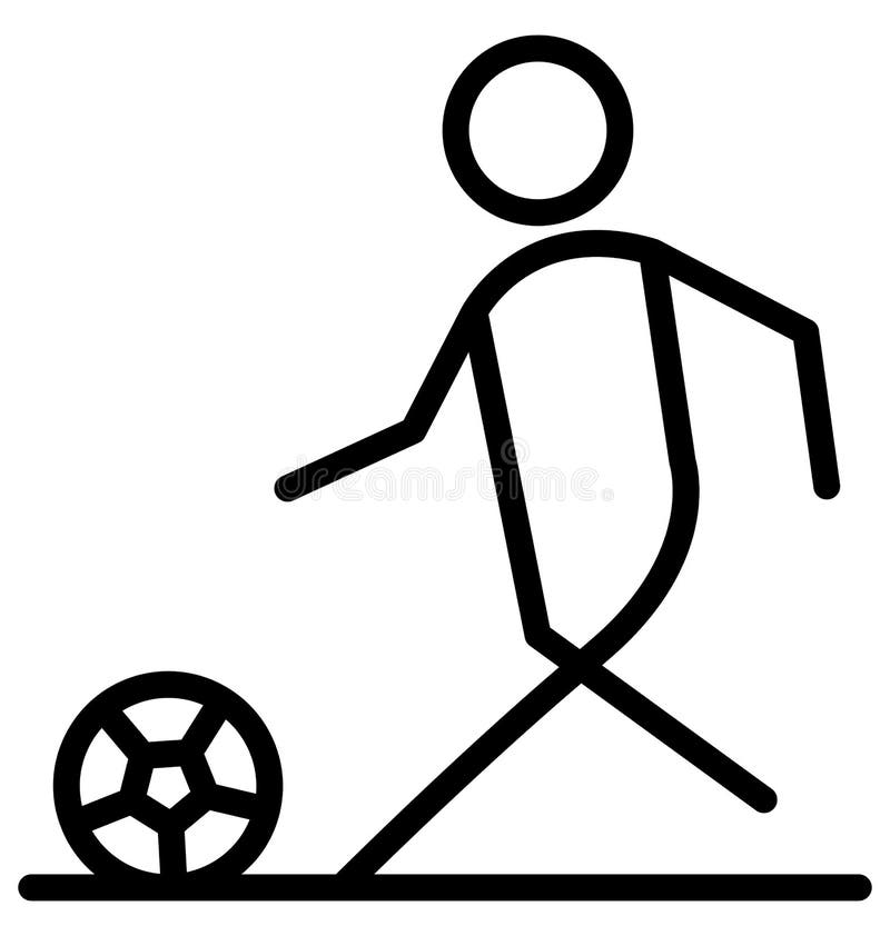 Football, Kick Isolated Vector Icon that Can Be Easily Modified or ...