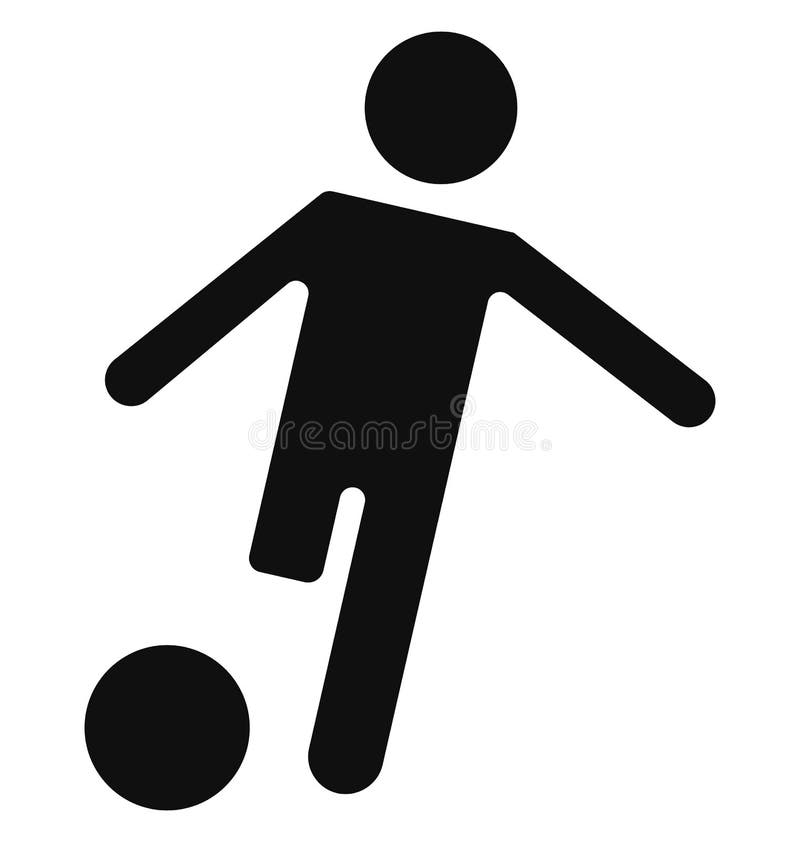 Football, Kick Isolated Vector Icon that Can Be Easily Modified or ...