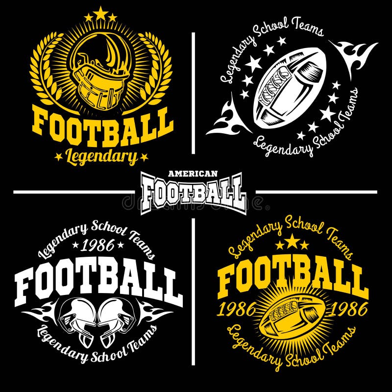 Football Labels and Icons Set. Vector Stock Vector - Illustration of ...