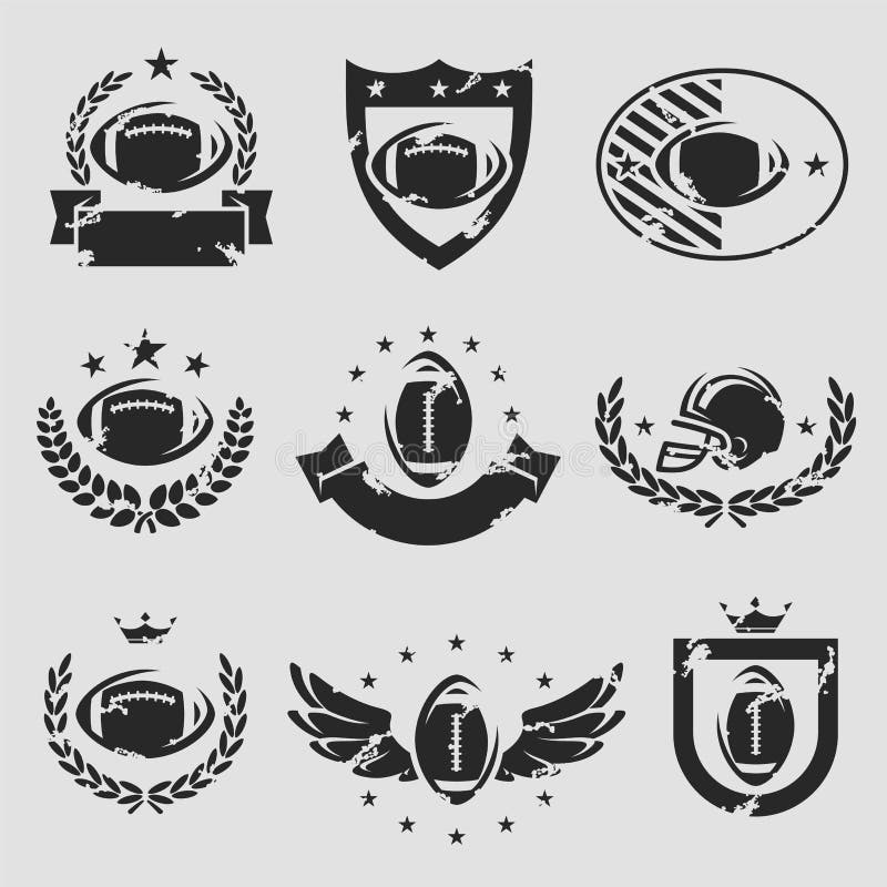 Football Labels and Icons Set. Vector Stock Vector - Illustration of ...