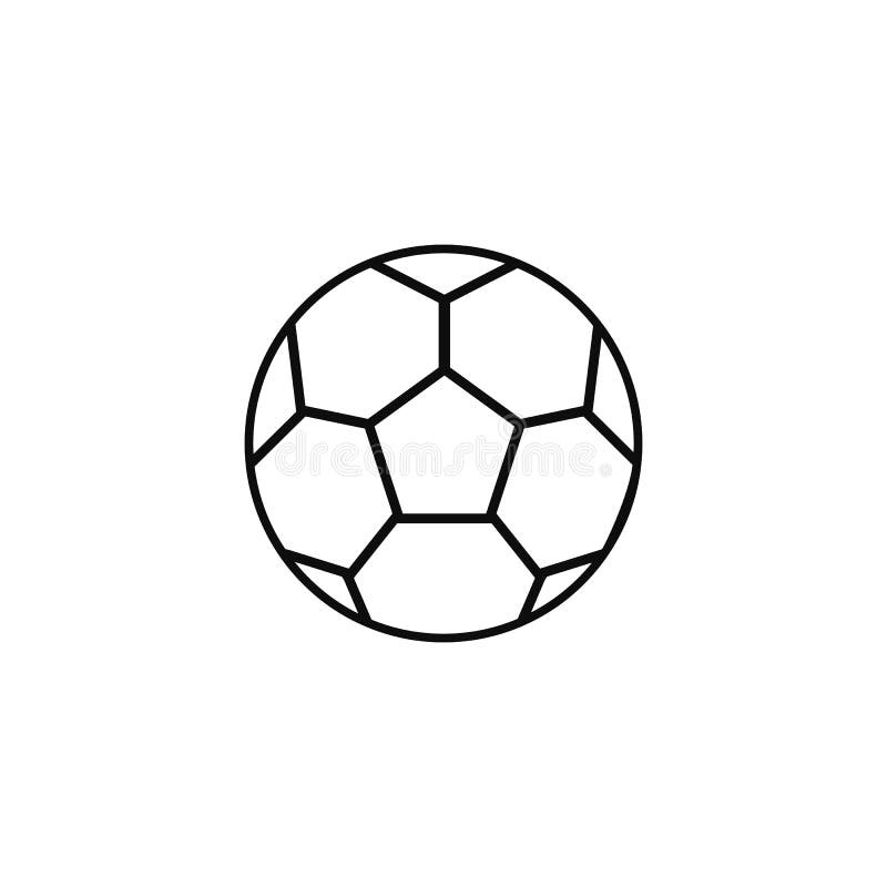 Football Line Icon Isolated on White. Vector Stock Vector ...