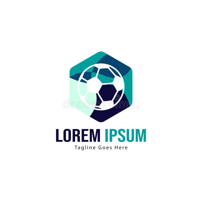 Football Logo Template Design. Football Logo with Modern Frame Isolated ...