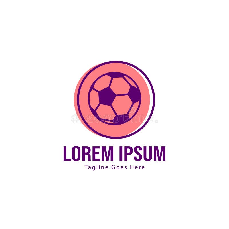 Football Logo Template Design. Football Logo with Modern Frame Isolated ...