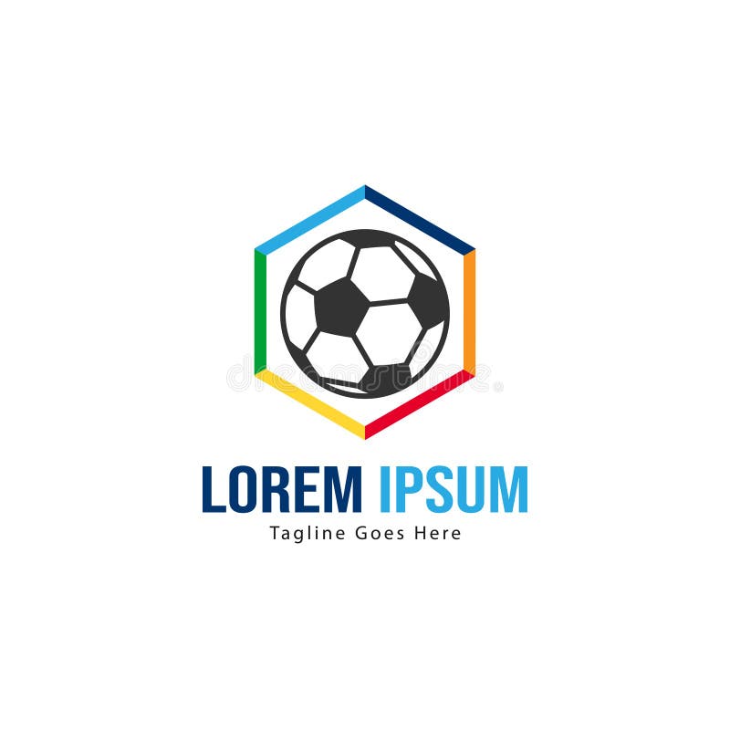 Football Logo Template Design. Football Logo with Modern Frame Isolated ...