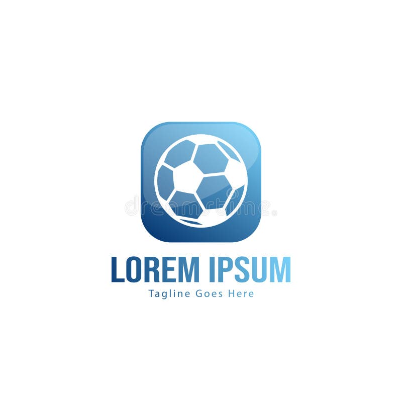 Football Logo Template Design. Football Logo with Modern Frame Isolated ...