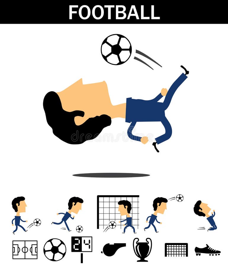 Football man stock vector. Illustration of sport, clipart - 38384811