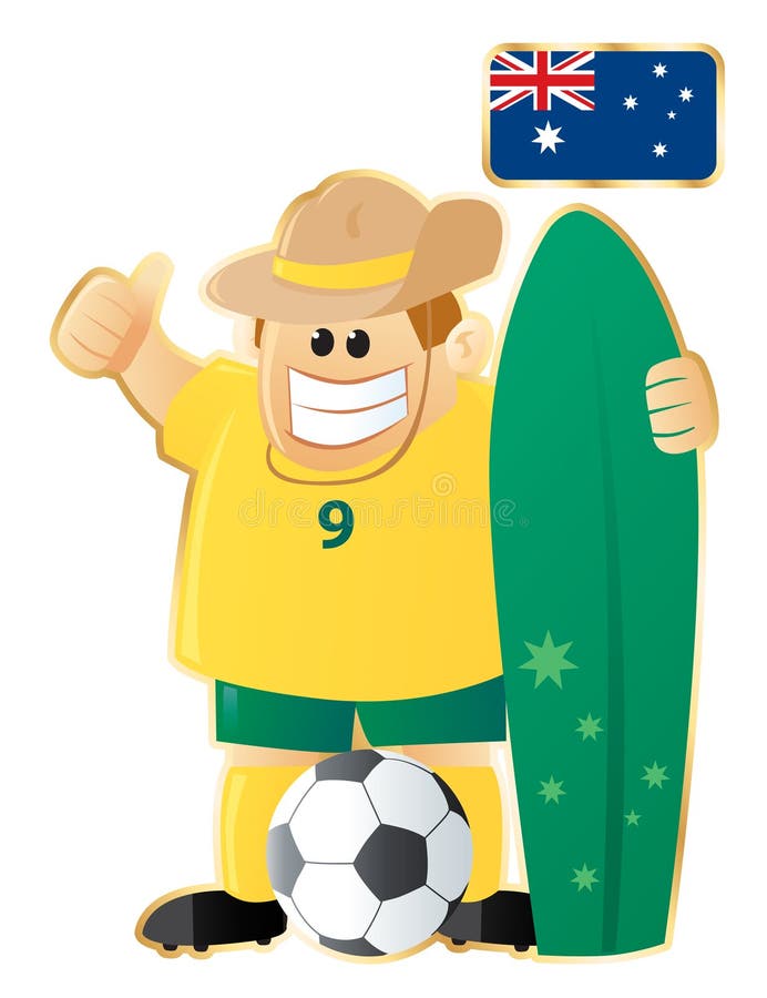 Football mascot Australia stock vector. Illustration of nations - 13155527