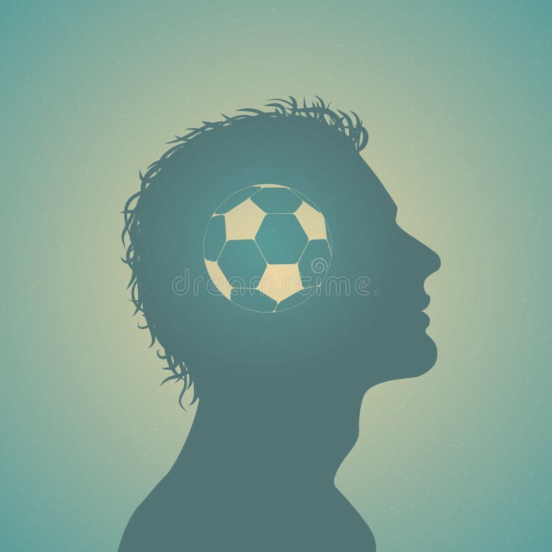 Football in Mind. Vector Illustration Stock Vector - Illustration of ...