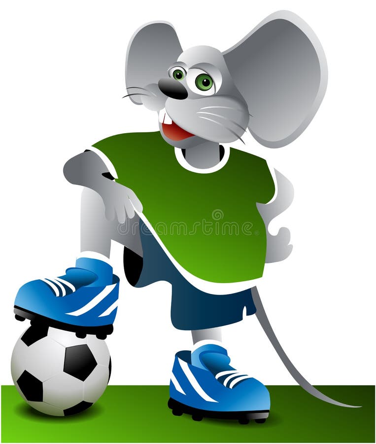 3d Football mouse stock illustration. Illustration of mouse - 41604332