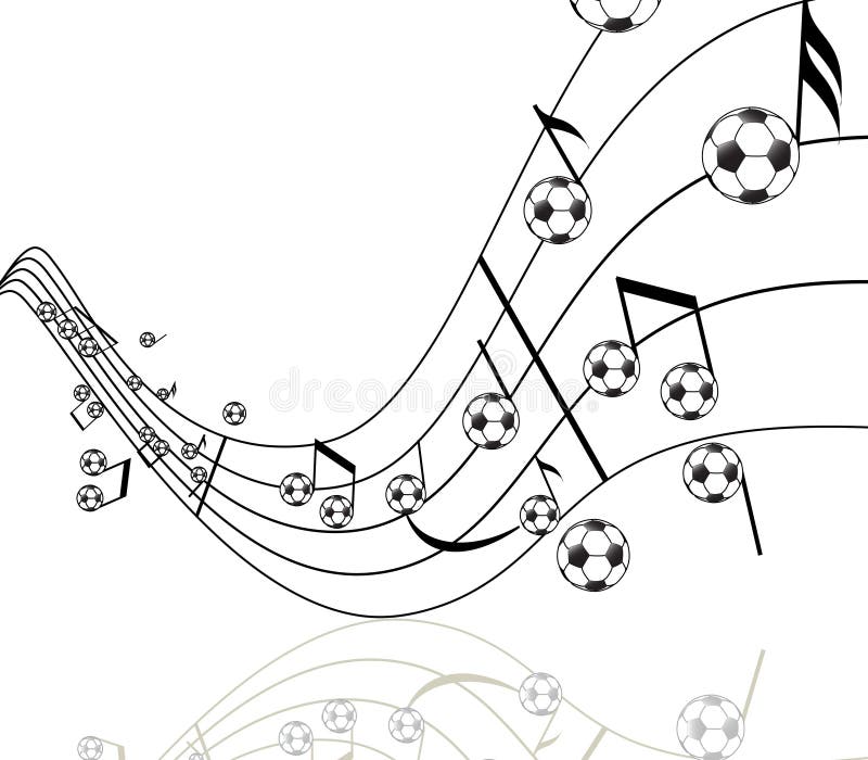 Football and music stock vector. Illustration of light - 5979919