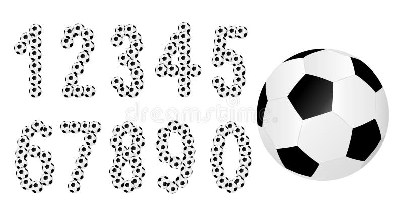 Football Numbers - Cdr Format Stock Vector - Illustration of seven ...