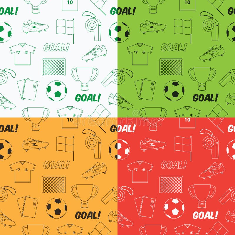Football pattern seamless stock vector. Illustration of trophy - 70846207