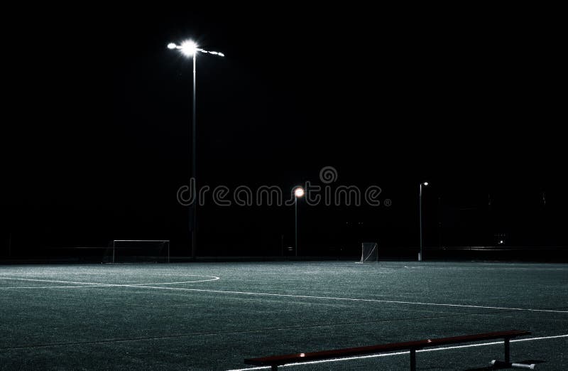 Ash Football Pitch with a White Goal Box with Trees in the Background ...