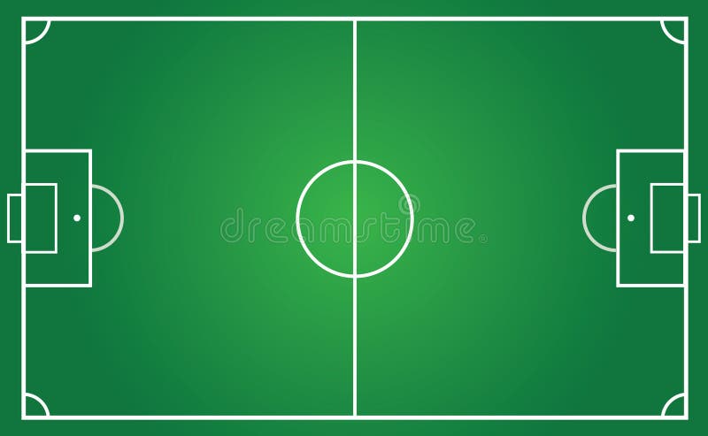 Football Pitch for Team Plan Stock Illustration - Illustration of goal ...