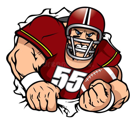 Football player stock vector. Illustration of bursting - 14593945