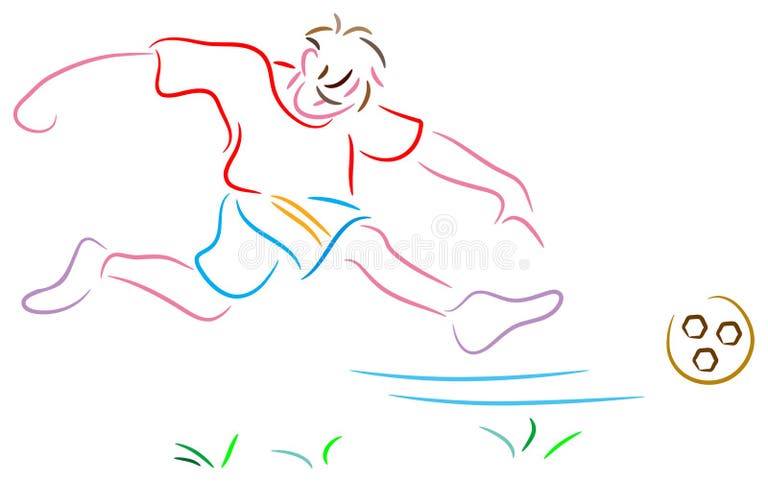 Line Art Football Player Stock Illustrations – 13,501 Line Art Football ...