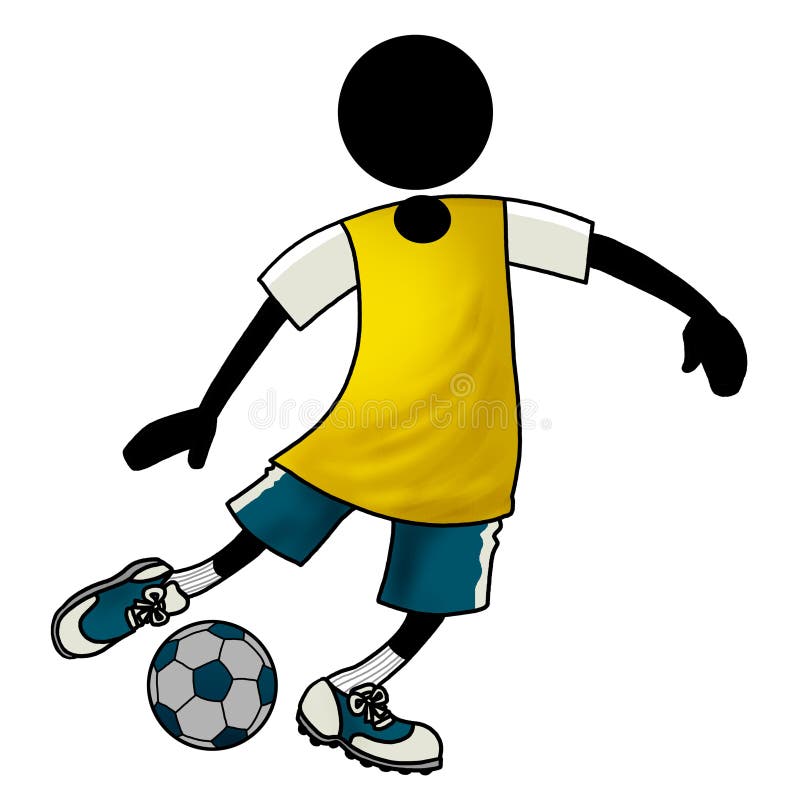 Football Player Action Icon Stock Illustration - Illustration of kick ...