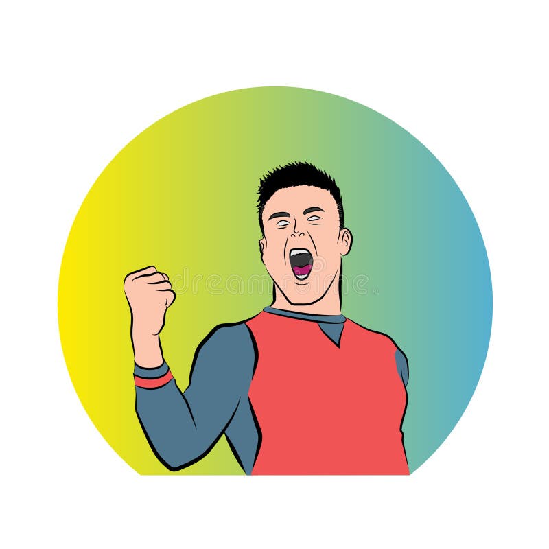 Football Player Celebration Stock Vector - Illustration of beatiful ...