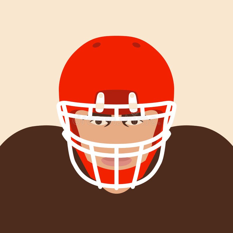 Football Player Face Vector Illustration Flat Style Front Stock Vector ...