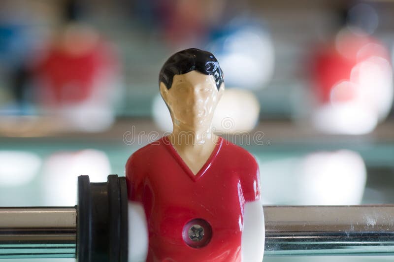 Football Player in Foosball Bar Stock Photo - Image of league, metal ...