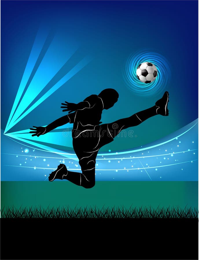 Football Player - Watercolor Kick Stock Vector - Illustration of motion ...