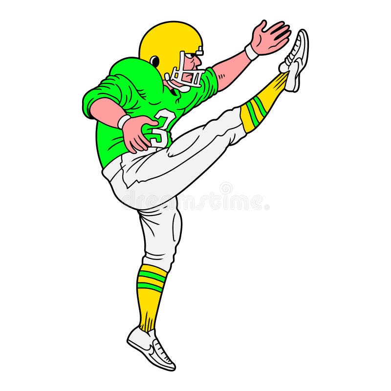 Football player kick off stock vector. Illustration of player - 266770928
