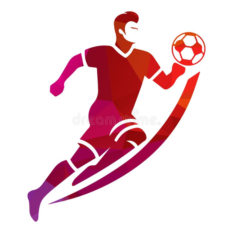 Football Player Logo Design Vector Illustration Stock Vector ...