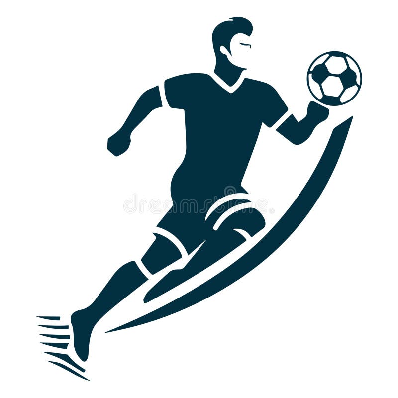 Football Player Logo Design Vector Illustration Stock Vector ...