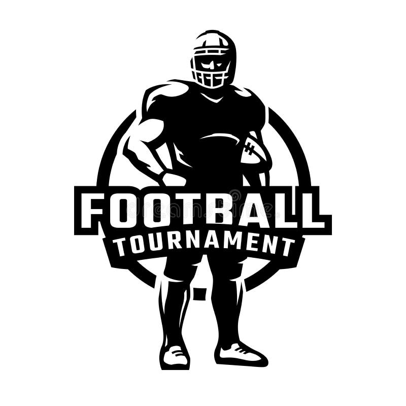 Football Player Logo, Emblem. American Football. Vector Illustration ...