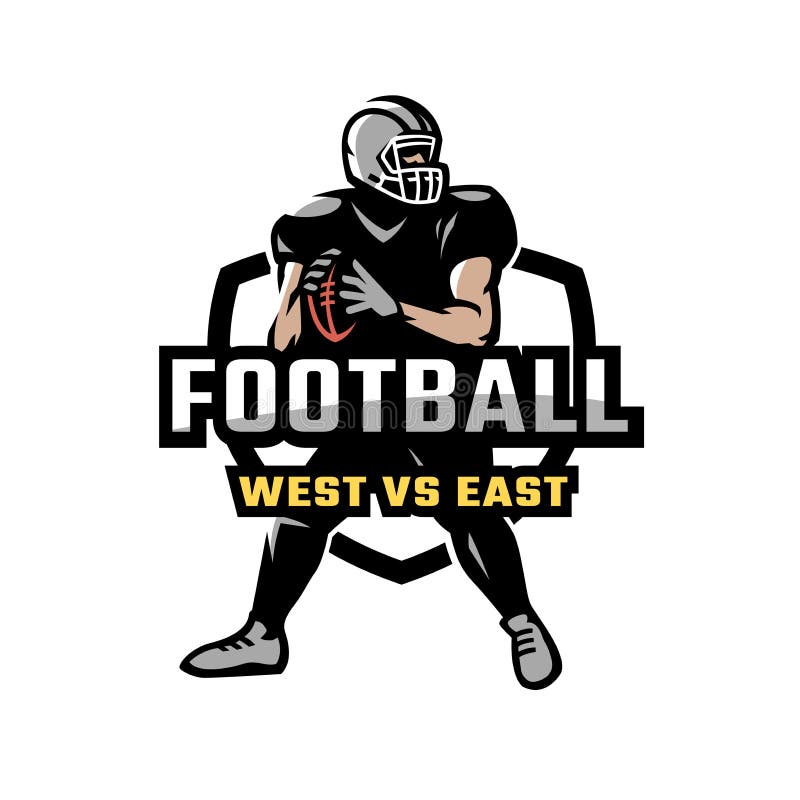 Football Player Logo, Emblem American Football . Vector Illustration ...