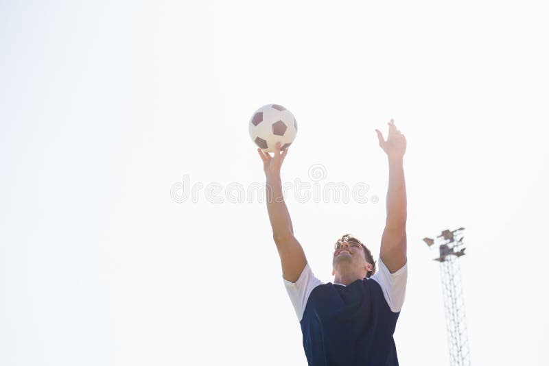 Football Player Practicing Soccer Stock Photo - Image of adult, active ...
