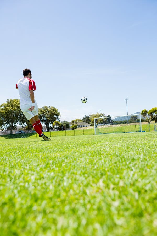 Football Player Practicing Soccer Stock Image - Image of shoes ...