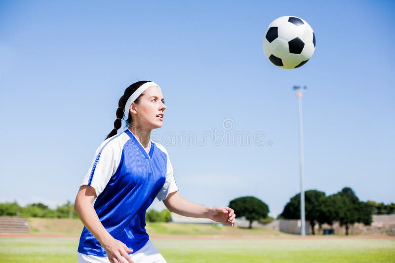 Football Player Practicing Soccer Stock Photo - Image of athlete ...