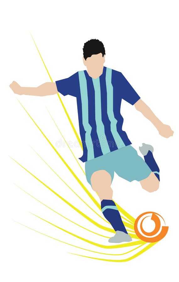 Football player shoot stock vector. Illustration of scorer - 55471048