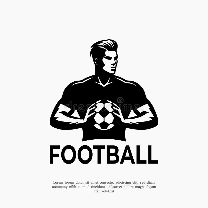 Football Player Silhouette Vector Logo Stock Illustration ...