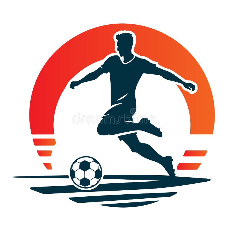Football Player with Simple Background Vector Illustration Stock Vector ...