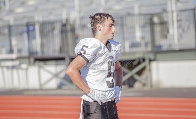 Football Player Taking a Break Stock Image - Image of competition ...