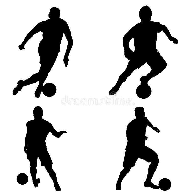 Football Players Silhouette Vector Set , Football, Soccer Players ...
