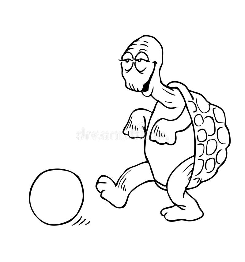 Football playing turtle stock vector. Illustration of animal - 12440097