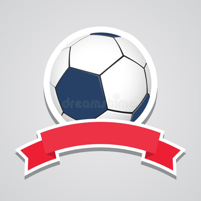 Football on a ribbon stock vector. Illustration of ball - 8984402