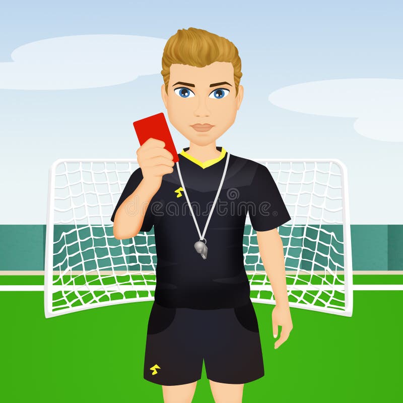 Football referee stock illustration. Illustration of leisure - 110442141