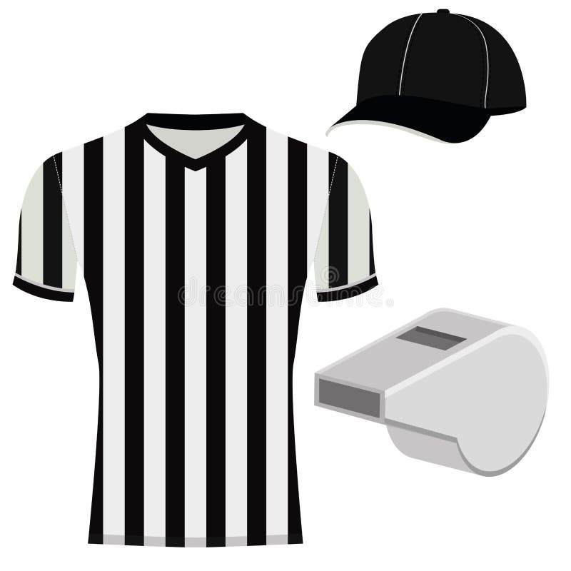 Football Referee Uniform Isolated on White Background Stock Vector ...