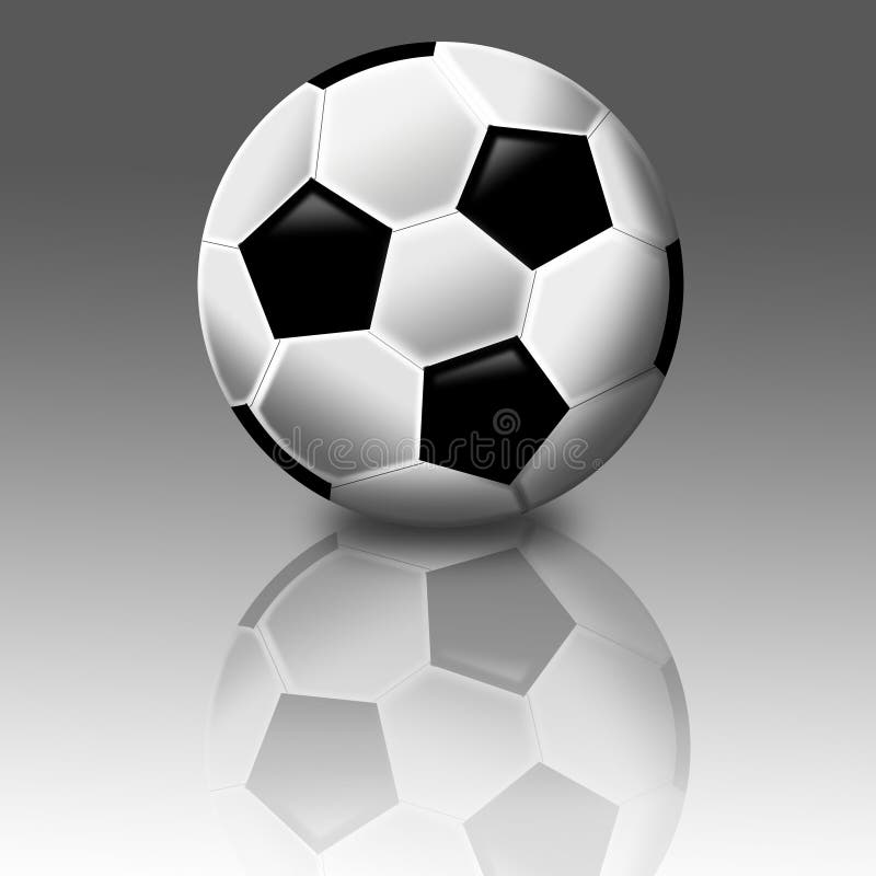 Football reflection stock illustration. Illustration of glass - 14678090
