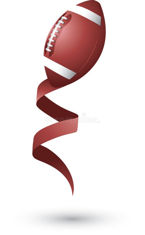 Football on a ribbon stock vector. Illustration of orange - 8984402
