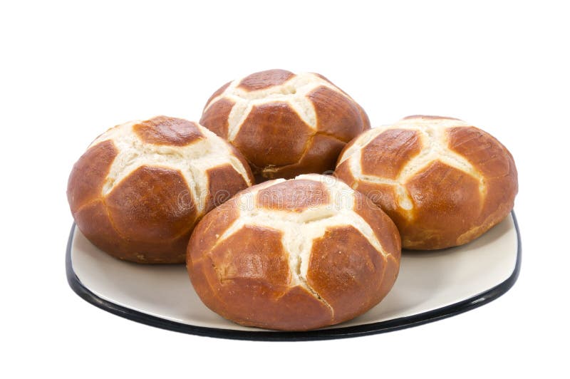 Football rolls on a plate. stock photo. Image of plate - 16582252