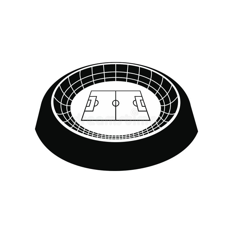 Football Round Stadium Icon Stock Vector - Illustration of circle ...