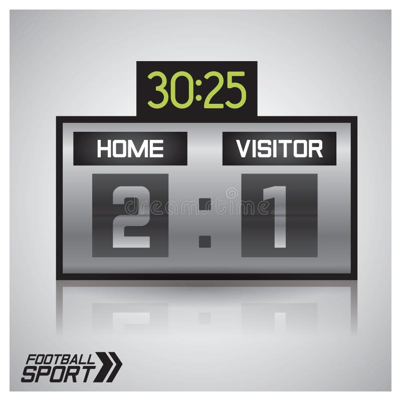 Football Scoreboard. Vector Illustration Decorative Design Stock Vector ...