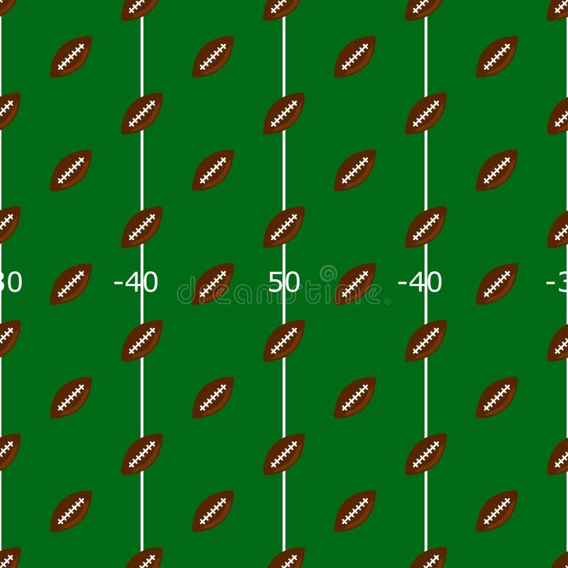 Football Seamless Pattern with Soccer Ball on a White Background. Stock ...