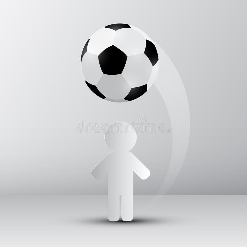 Football - Soccer Ball with Paper Cut Player Stock Vector ...